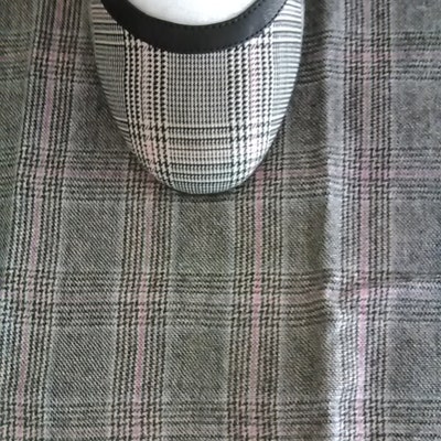 Herringbone Wool Fabric, Purple Smoke Felted Wool, Herringbone Wool ...