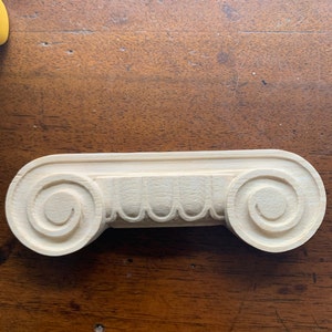 Victorian Flourish: Carved Wooden Archway Keystone, Unpainted, 1pc ...