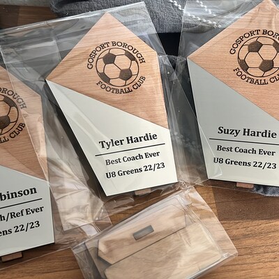 Engraved Trophy Award With Logo & Wording for Schools, Football, Dance ...