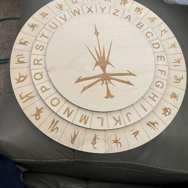 Caesar Cipher Wheel: Wooden Escape Room Puzzle Prop - Etsy