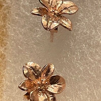 14k Solid Gold French Ear Wires Fabulous Ruby Genuine Stones Handmade ...