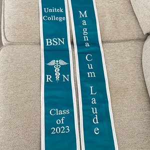 Custom Embroidery Graduation Stole Custom Personalized Stole Custom ...