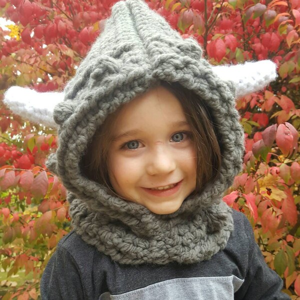 CROCHET PATTERN - Viking Style - Crochet Hood Pattern, Hooded Cowl ...