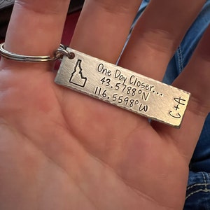 Home Keychain ANY State Kechain Personalized Hand Stamped | Etsy