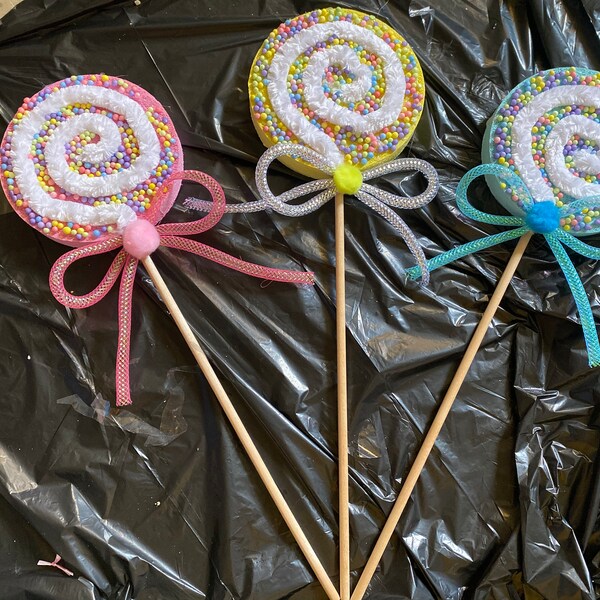 Fake Lollipop, Fake Bake Candy, Candyland Decor, Holiday Decor ...