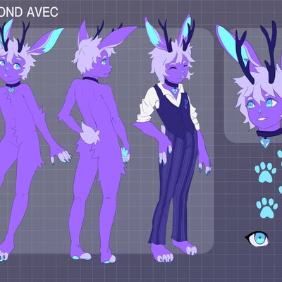 Furry OC Complex Reference Sheet Furry Commissions - Etsy