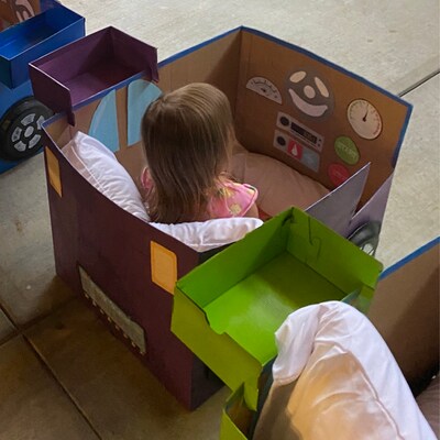 Movie Night Cardboard Box Car Template Cardboard Box Car Custom, Build ...