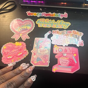 Kawaii Gamer Girl Sticker Sheet Pink Gaming Stickers, Cute Girly ...