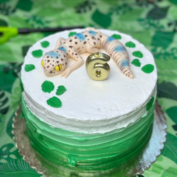 Fondant Gecko Lizard Reptile Cake Topper - Etsy