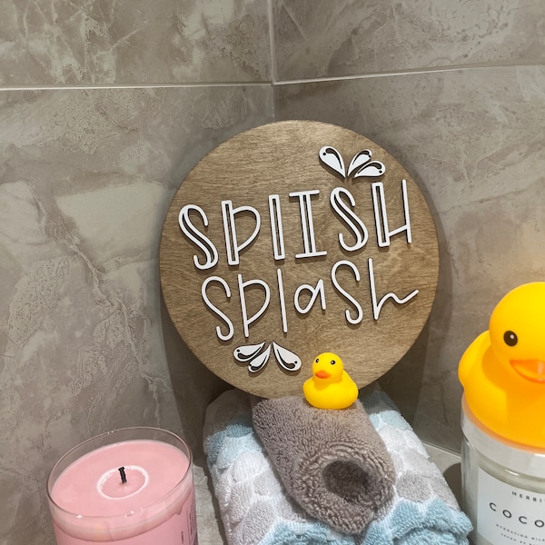 Splish Splash Sign, Bathroom Sign, Farmhouse Bathroom Sign, Farmhouse ...