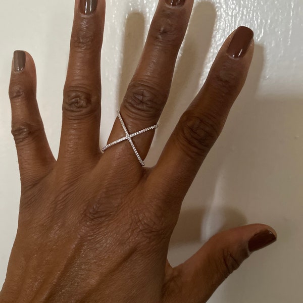 X Ring | Criss Cross Ring | Crossover Ring | Sterling Silver Ring ...