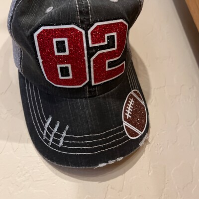 Trucker Mesh Hat With School Letter and Rhinestone Bling - Etsy