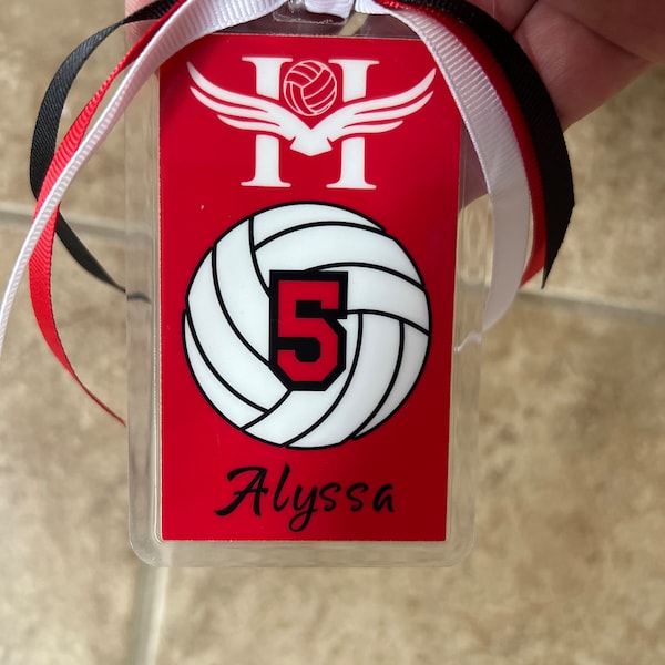 Personalized Volleyball Bag Tags, Personalized Sports Bag Tags ...