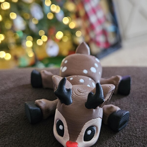 Chunky Reindeer Magnet 3D Printed Fidget Sensory Toy Choose Your Own ...