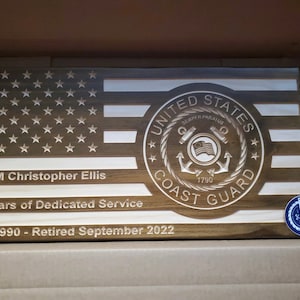 Personalized Wood Engraved Military Wall Plaques, Army, Navy, Coast ...