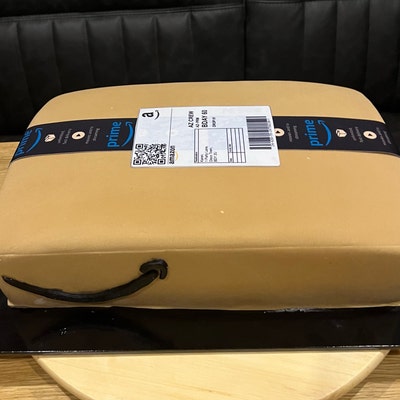 Personalised Edible Postage Label Prints Amazon Edible Parcel Cake ...