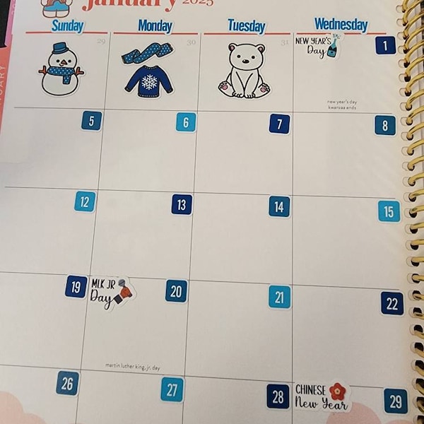 Teacher Planner Stickers, Cute Teacher Icons, Calendar, Yearly Teacher ...