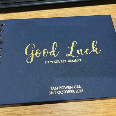 Good Luck Book, Memory Book, Good Luck Album, Personalised Good Luck ...