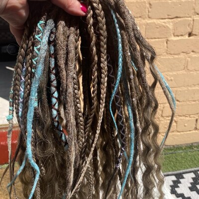Viking Dread Extension, Synthetic Ombre Dreadlocks Set, DE Dreads SET ...