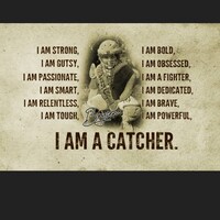 I Am A Catcher Poster, Custom Baseball Canvas With Name, Gift Ideas for ...