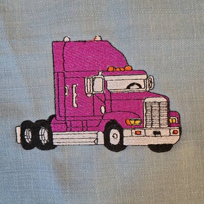 Semi Truck Cab. Cab Embroidery Design. Semi Truck Pattern. Machine ...
