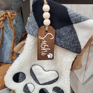 Stocking Name Tags Wooden Custom Personalized, Modern Farmhouse ...