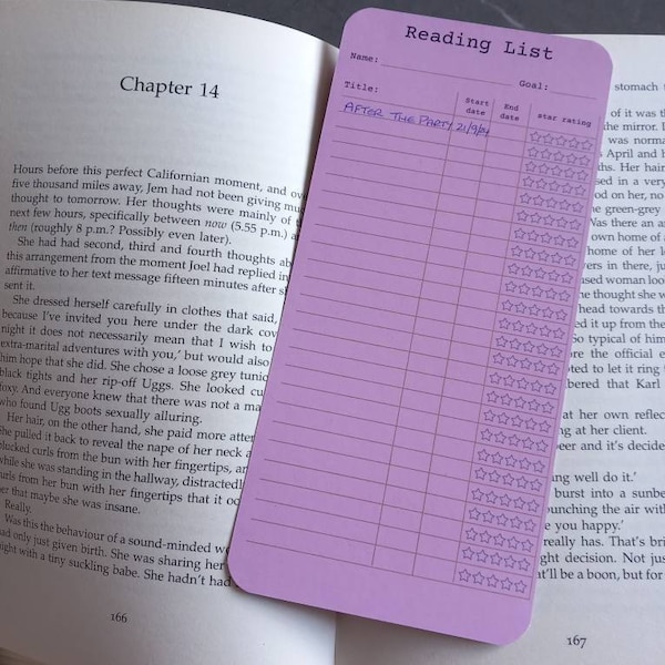 Book Notes Bookmark - Etsy