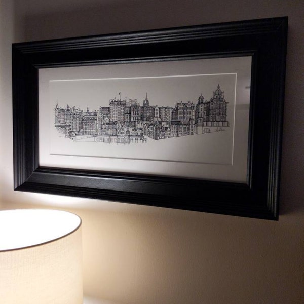 Edinburgh Card, Edinburgh Skyline, Edinburgh Greetings Card, Folded ...