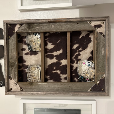 Belt Buckle Display Case Holds 12 Buckles - Etsy