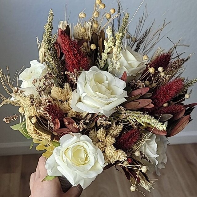 Dried Flower Bouquet Set Silk Flower & Wedding by OrangeCassia