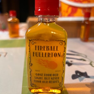 Fireball Inspired Mini Bottle Personalized Labels | Edit, Download and ...