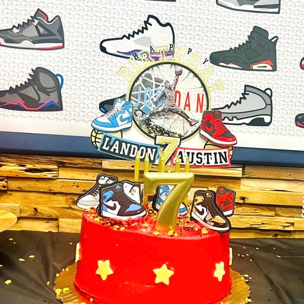 Printable Cupcake Topper Designs, DIY Cupcake Toppers, Jordan Sneaker ...
