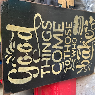 Good Things Baking Cooking Kitchen Stencil Cooking Stencil, Baking ...