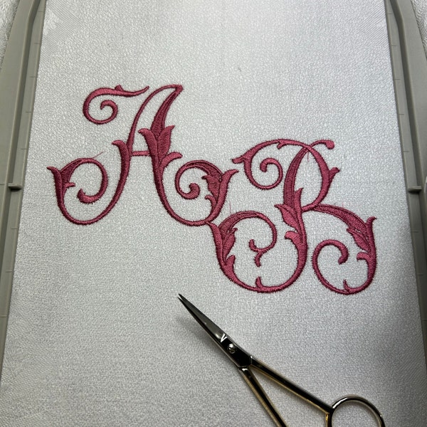 Letter A MONOGRAM Embroidery Design Large Vintage Single #1128-A - Etsy