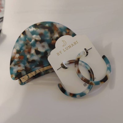 Eve Circle Tortoise Dangle Drop Earrings, Tortoise Shell Dangle Drop ...