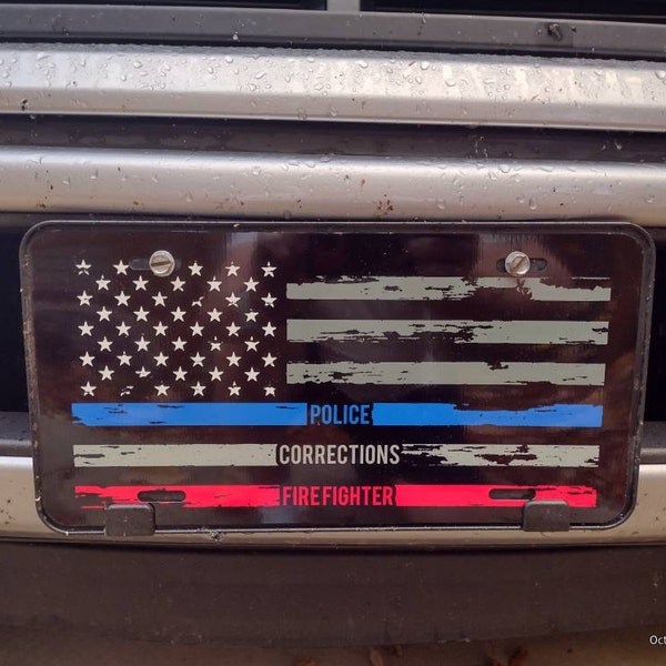 First Responders License Plate,fire Fighter License Plate,police ...