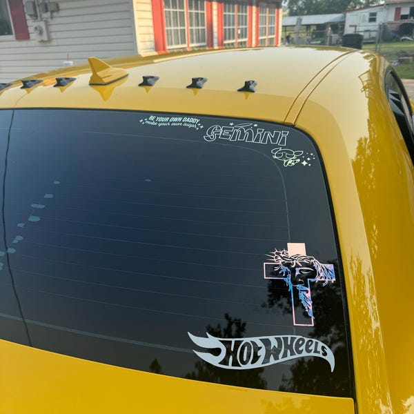 Jesus Cross Decal, Car/truck/windshield/bumper/laptop/vinyl/holographic ...