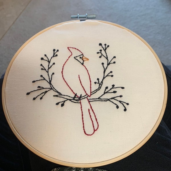 Cardinal Hand Embroidery Pattern - PDF - Instant Download - Etsy