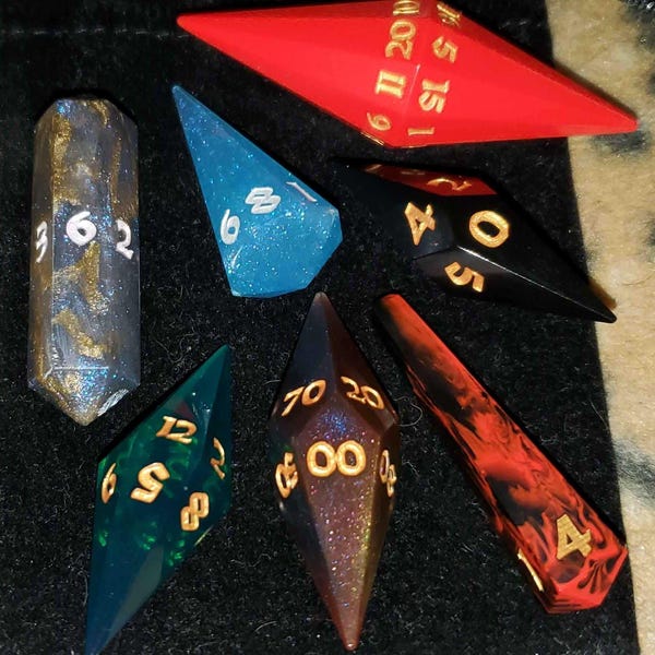 Black Shards Crystal Dnd Dice Ethereal Enigma - Etsy