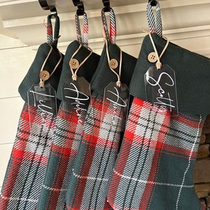 Rae Dunn Inspired Name Tags Personalized Wood Stocking Tags - Etsy