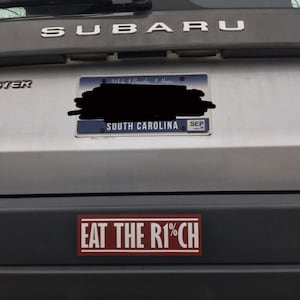 Eat the Rich - Stop the Top 1% Income Inequality Bumper Sticker (FREE ...