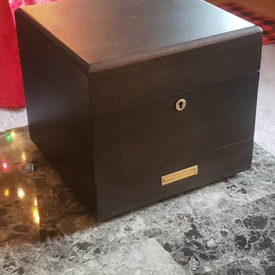 Smell Proof Black Leather Stash Box Kit-elevate Your Cannabis ...