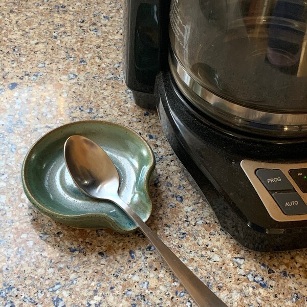 Handmade Green Spoon Rest, Ceramic Spoon Rest - Etsy