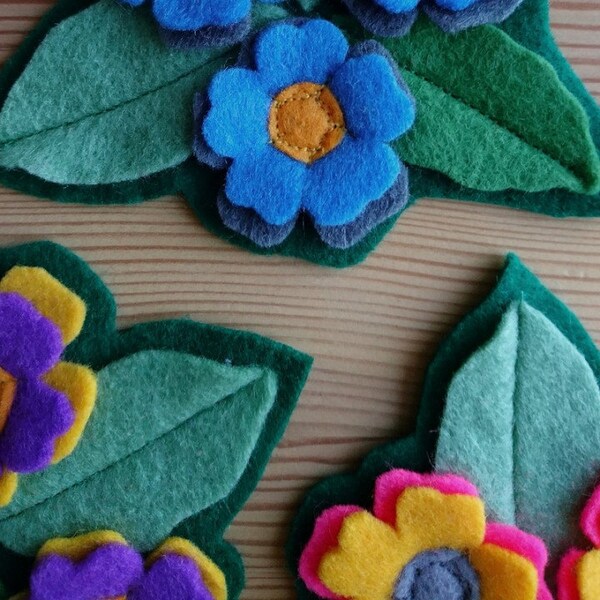 Primroses & Auriculas PDF Pattern - Felt Flower Sewing Tutorial, Sew ...