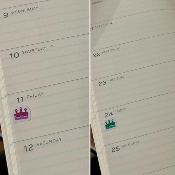 Small Calendar Stickers for Planners and Journals 2024, 2025, & 2026 ...