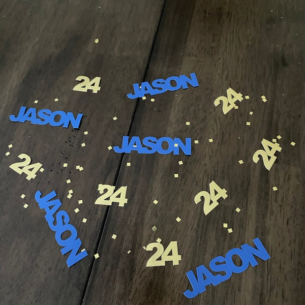 Personalized Confetti - Custom Confetti - Any Name and Number With ...