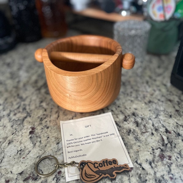 Round Wooden Knock Box, A Fusion of Convenience and Aesthetics, Eco ...