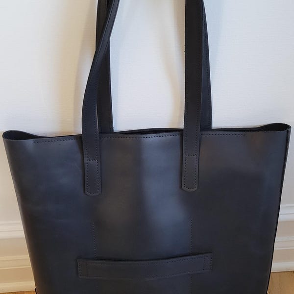 Personalized Leather Tote Laptop Work Bag, Women's Tote, Full Grain ...