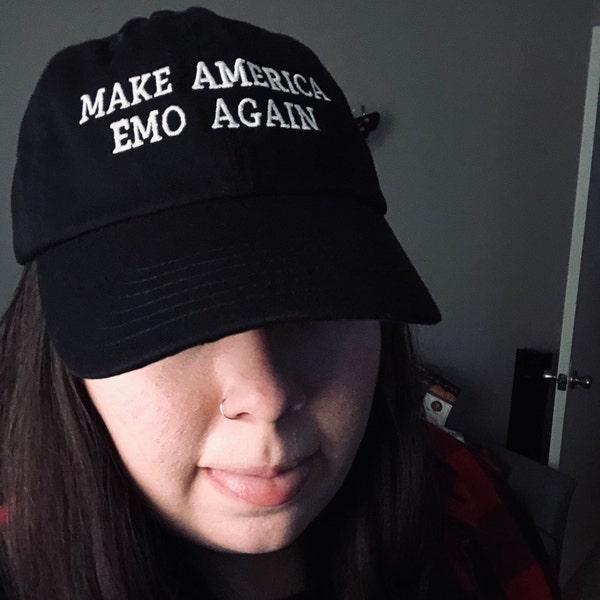Make America Emo Again Hat Embroidered Baseball Dad Cap MAGA Hat, Emo ...