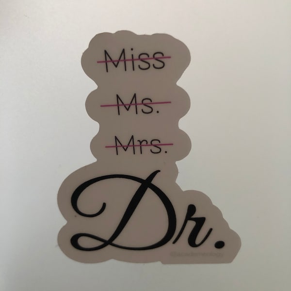 Miss/ms./mrs. Dr. Sticker - Etsy